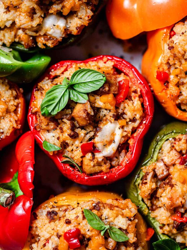 Easy Vegan Stuffed Peppers - thank you berry much