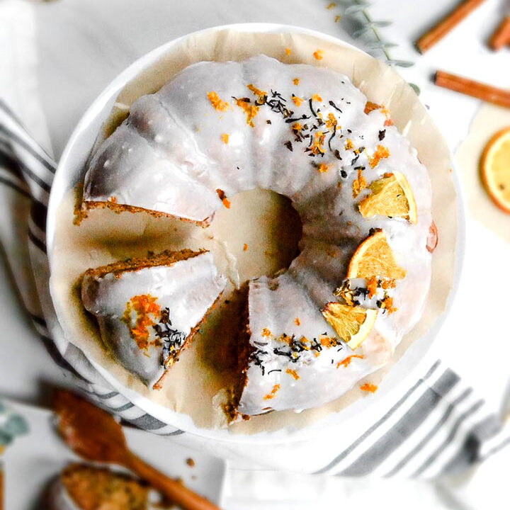 Vegan Spiced Orange Tea Bundt Cake | thank you berry much