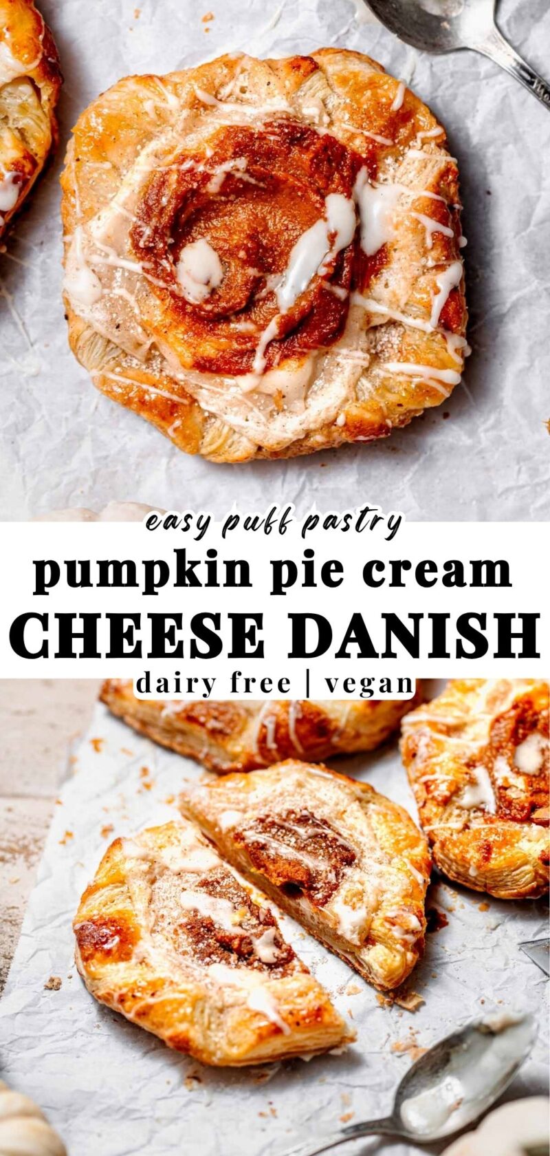 Pumpkin Cream Cheese Danish {Vegan} - Thank You Berry Much