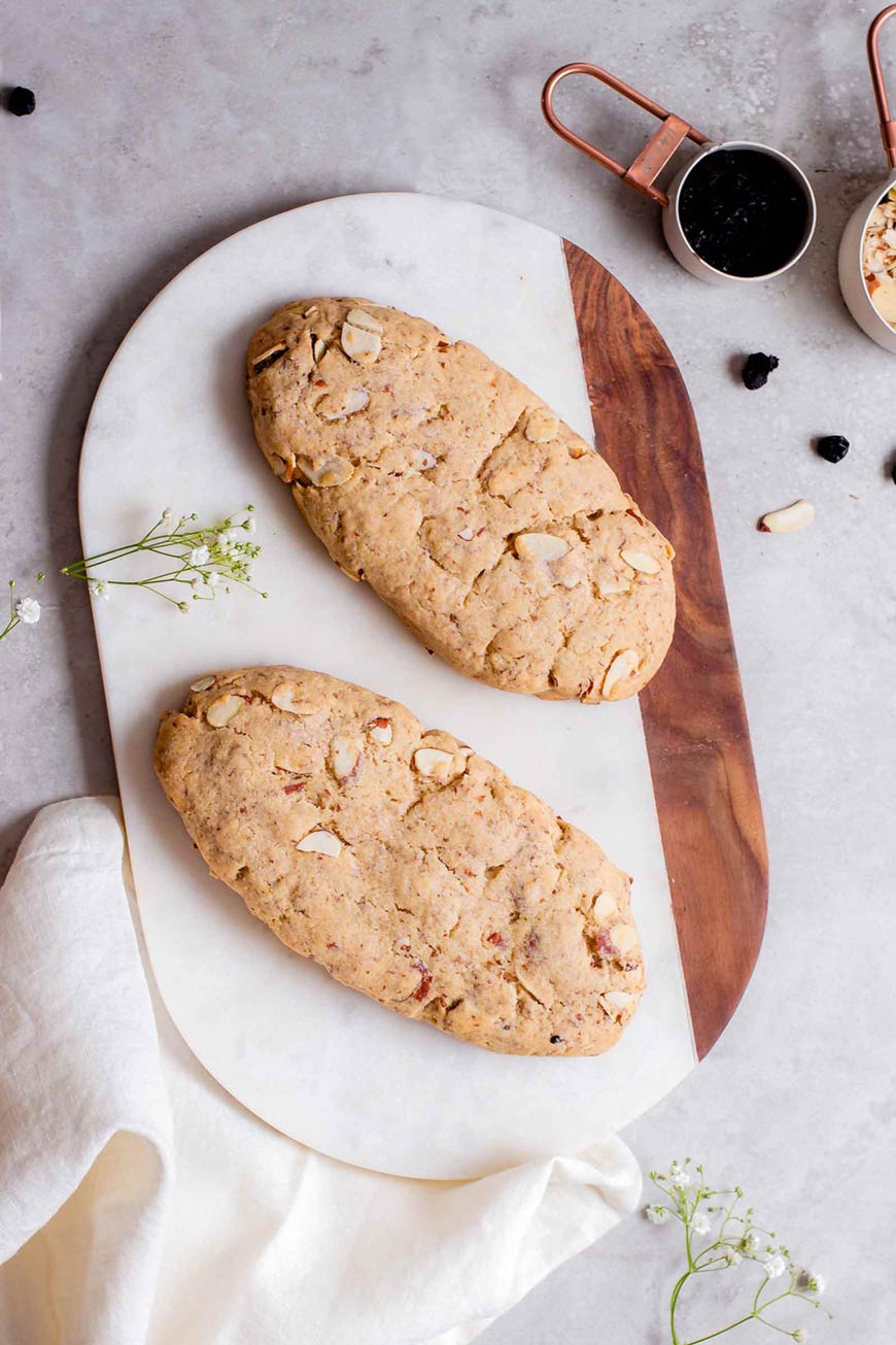 Vegan Almond Blueberry Biscotti - Thank You Berry Much