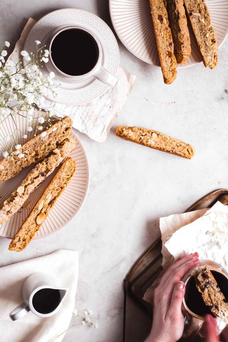 Vegan Almond Blueberry Biscotti - Thank You Berry Much