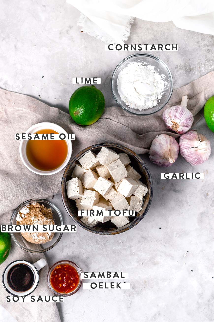 Sticky Panfried Garlic Lime Tofu - thank you berry much