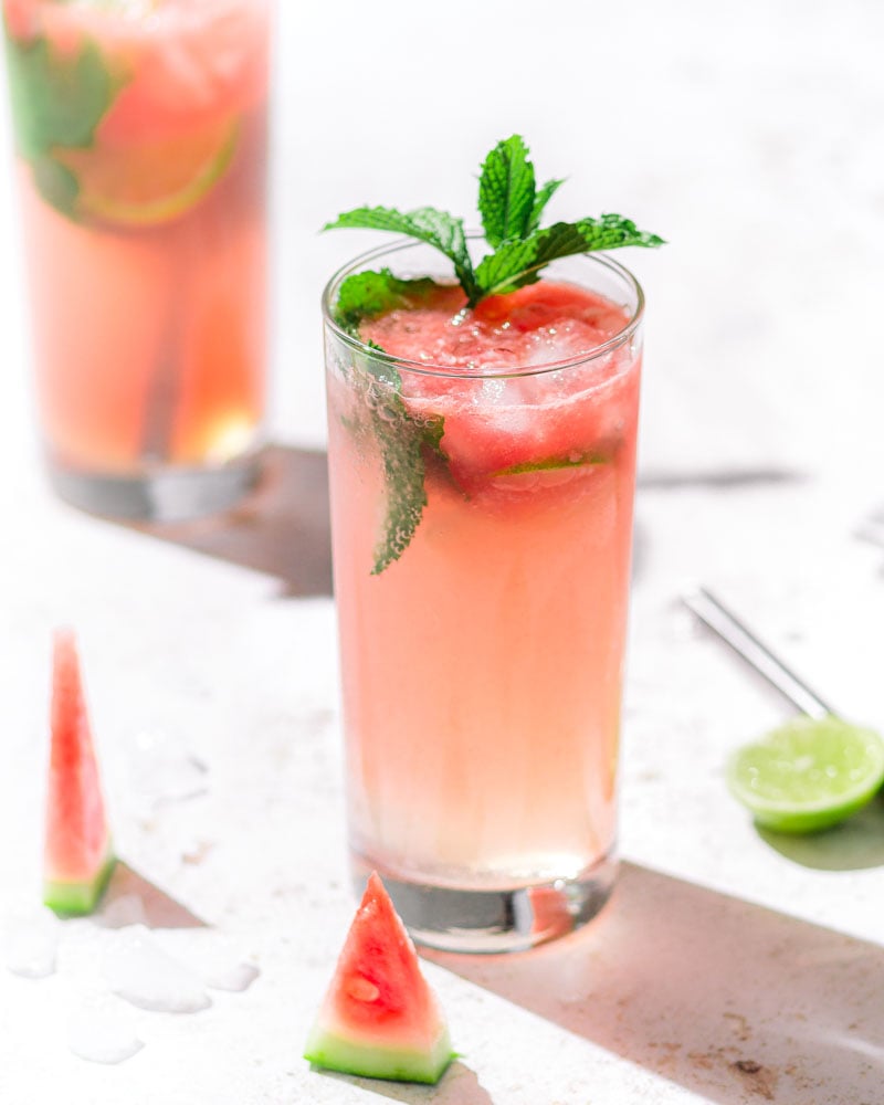 Easy Watermelon Mojito Mocktail - Thank You Berry Much