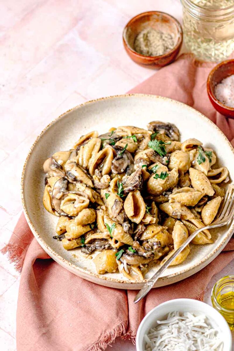 Creamy Vegan Truffle Pasta - Thank You Berry Much