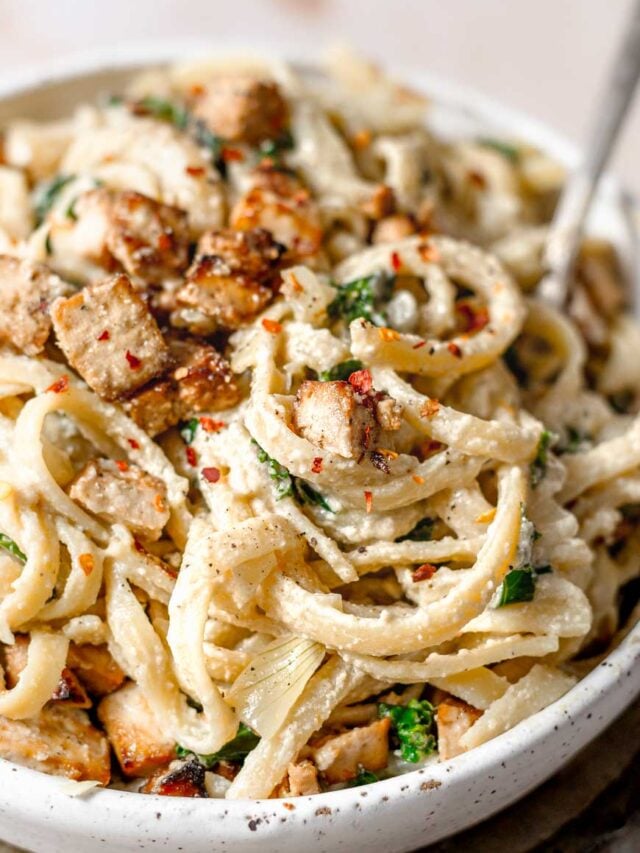 Garlic Tahini Pasta - Thank You Berry Much