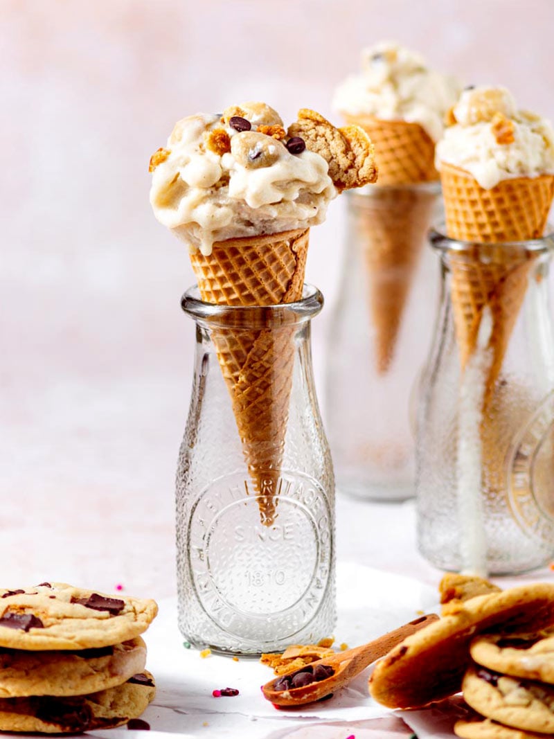 Vanilla Nice Cream with Cookie Dough