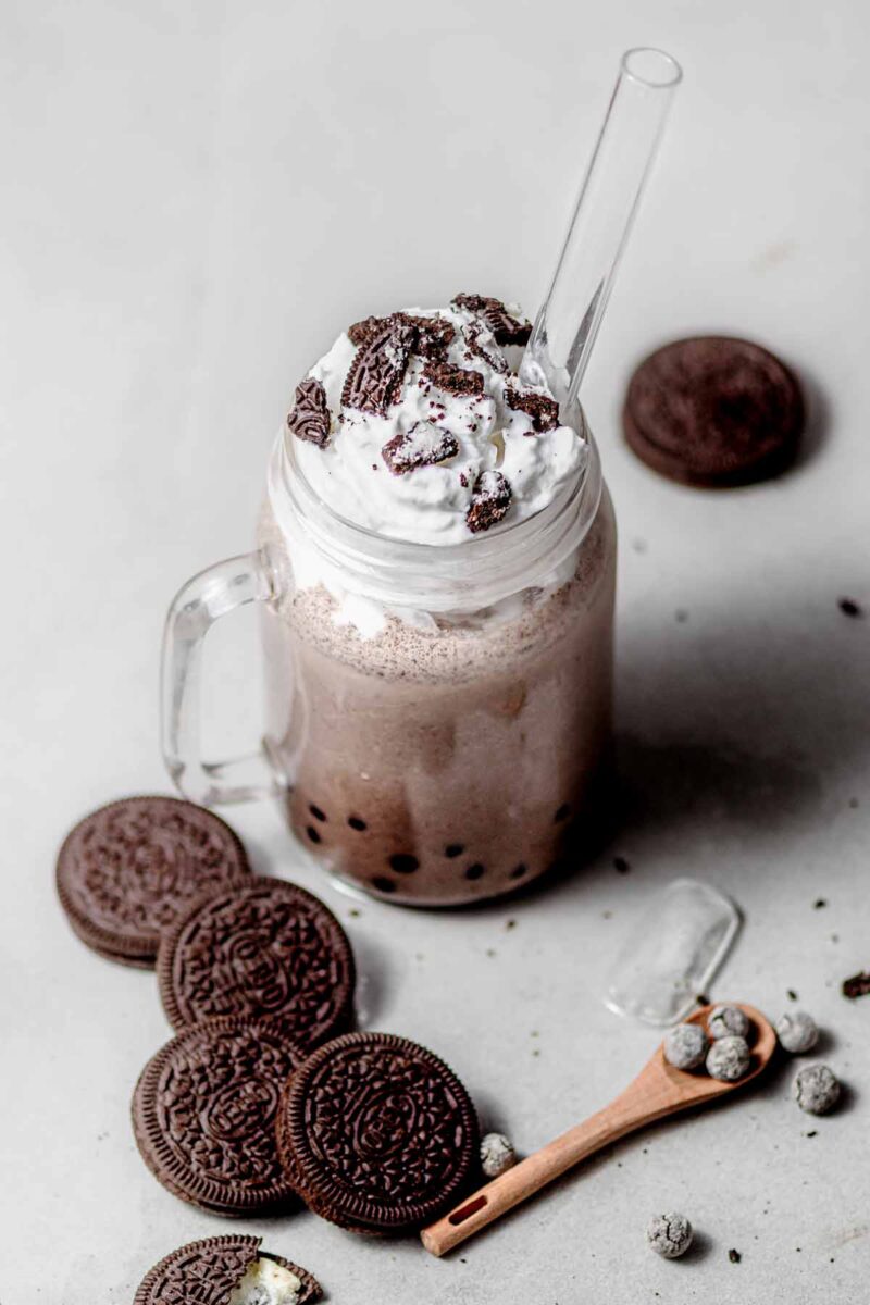 Oreo Bubble Milk Tea (Cookies and Cream Boba)