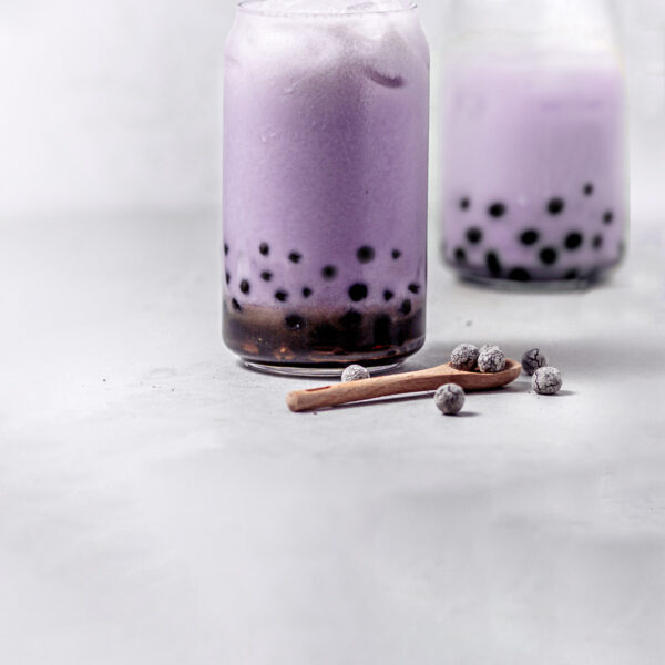 Taro Milk Bubble Tea with Real Taro