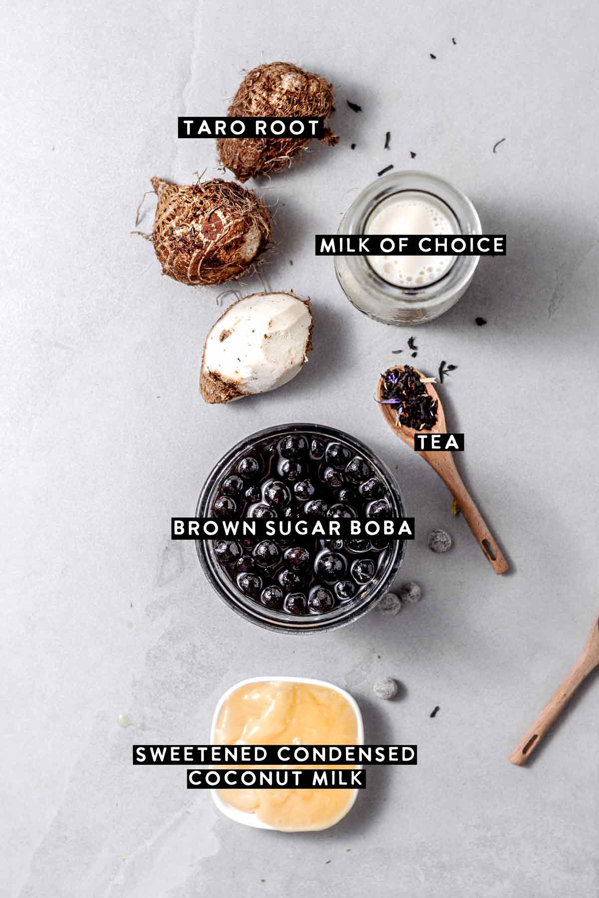 Taro Milk Bubble Tea with Real Taro or Powder