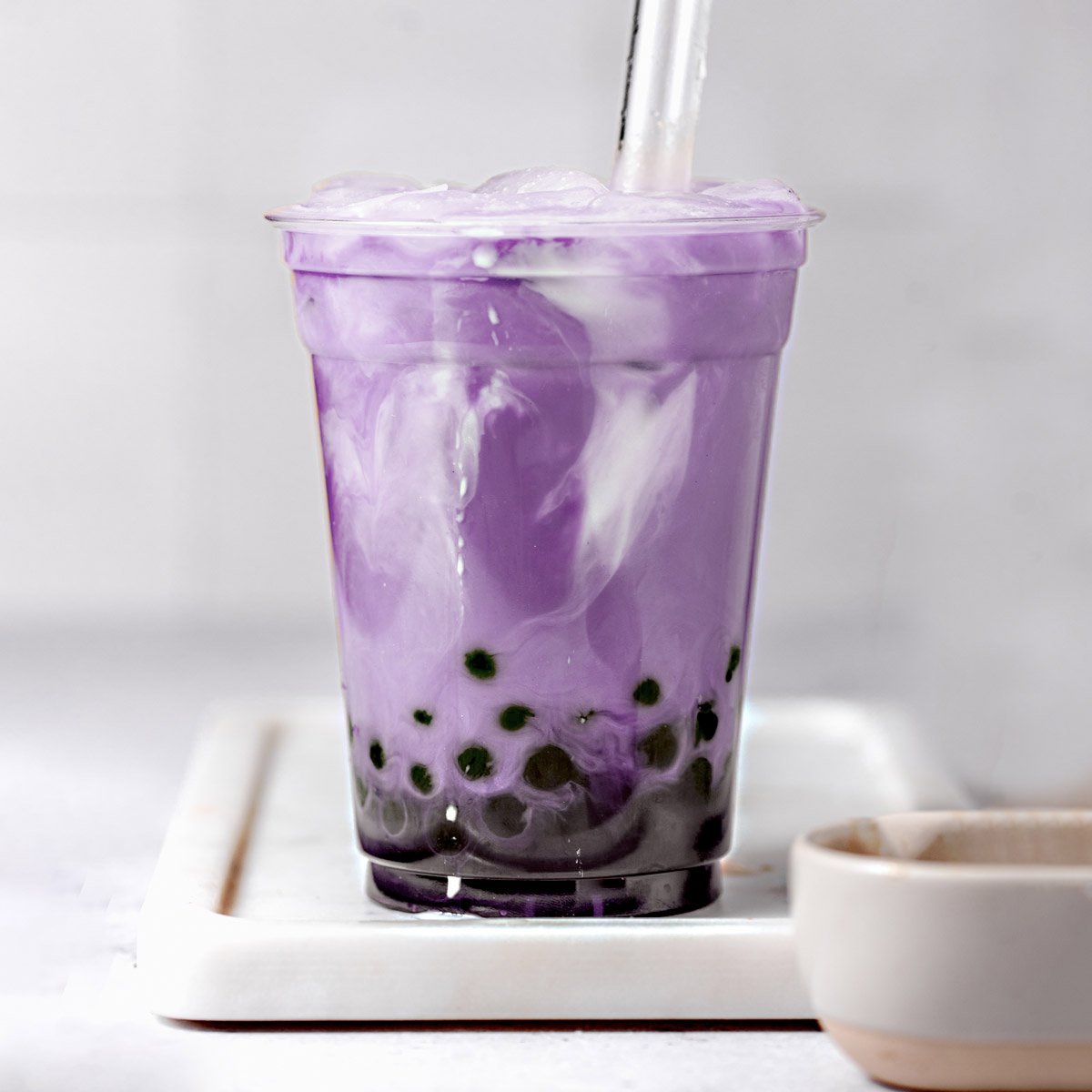 Taro Milk Bubble Tea with Real Taro or Powder