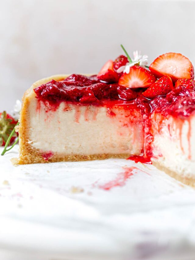 Creamy Vegan Baked Tofu Cheesecake - thank you berry much