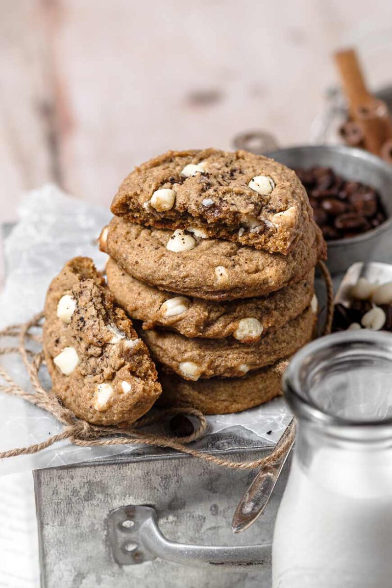 Coffee Cookies with White Chocolate Chips (Cappuccino Flavored)