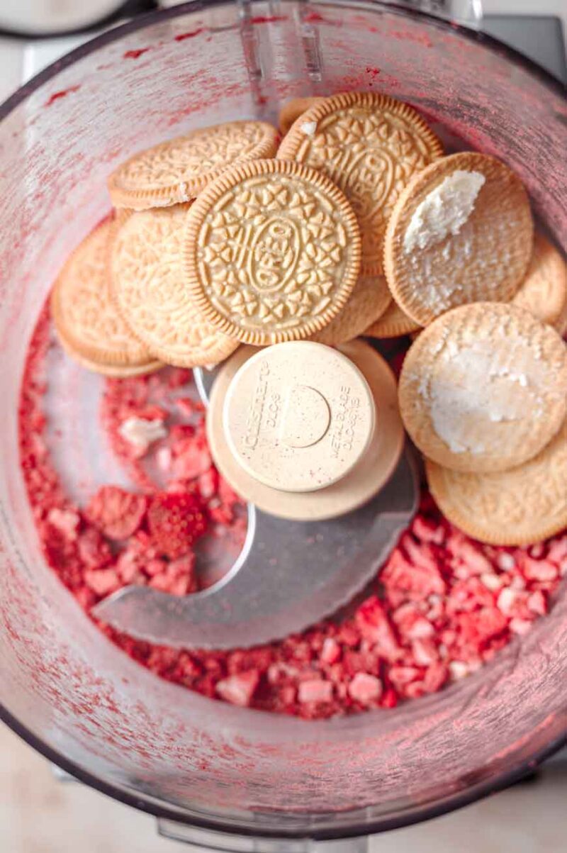 Strawberry Shortcake Crunch Topping with Golden Oreos