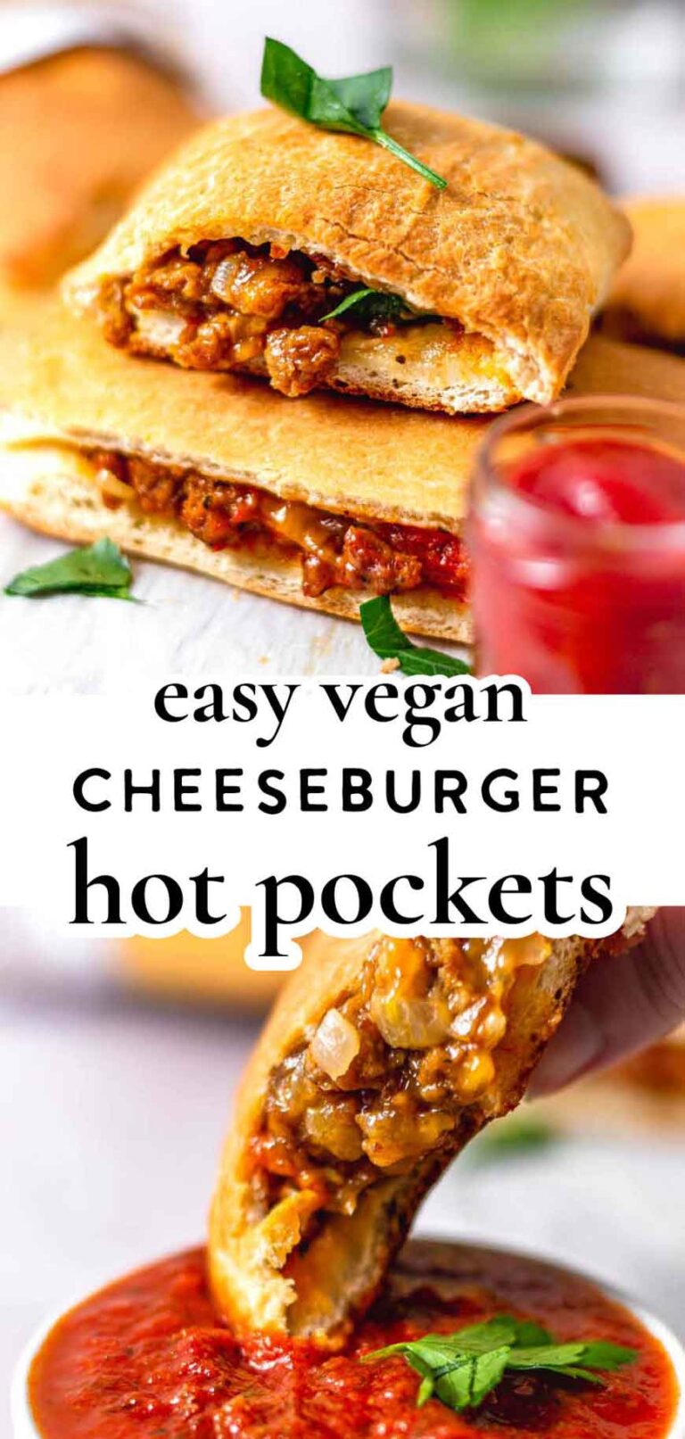 Vegan Cheeseburger Hot Pockets - Thank You Berry Much