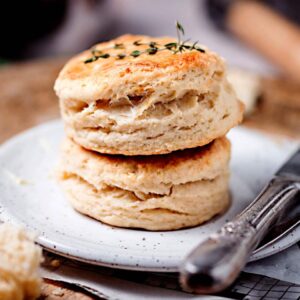 Easy Flaky Homemade Biscuits (No Baking Powder or Soda)