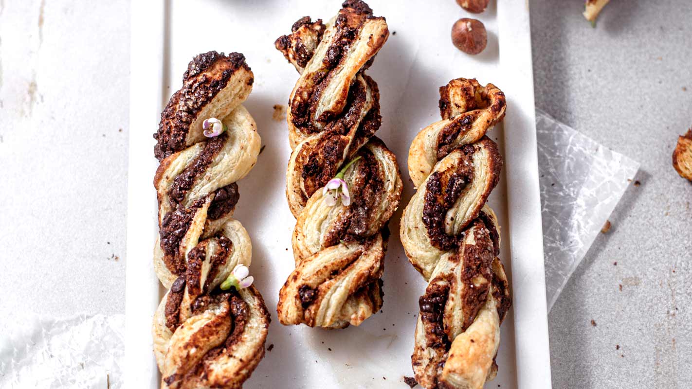 Simple Chocolate Puff Pastry Twists