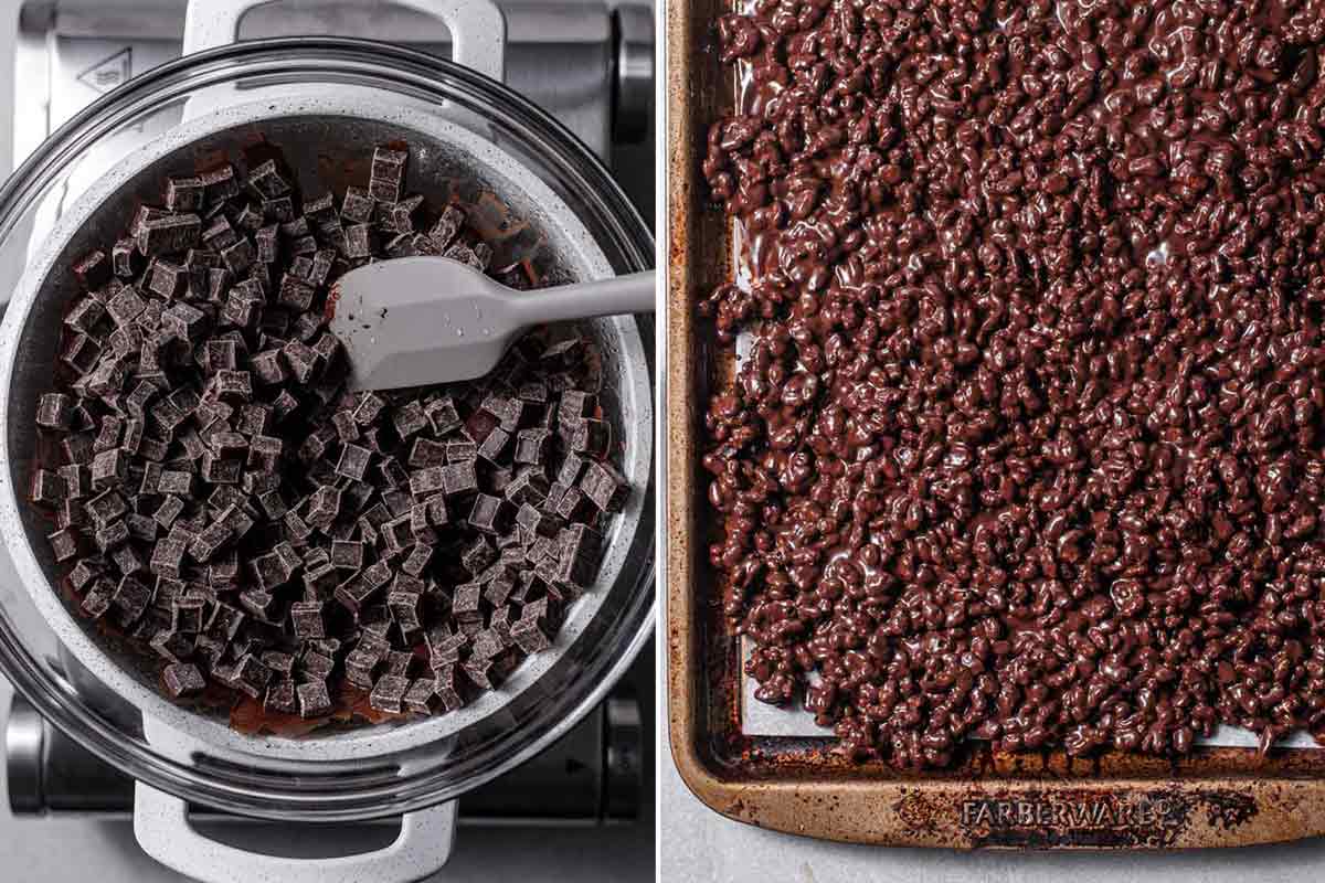 Moist Chocolate Crunch Cake with Rice Krispies