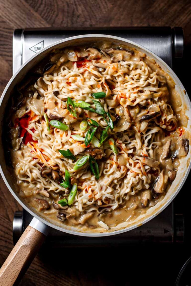 Creamy Miso Noodles with Shiitake Mushrooms