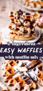 Simple Blueberry Muffin Mix Waffles