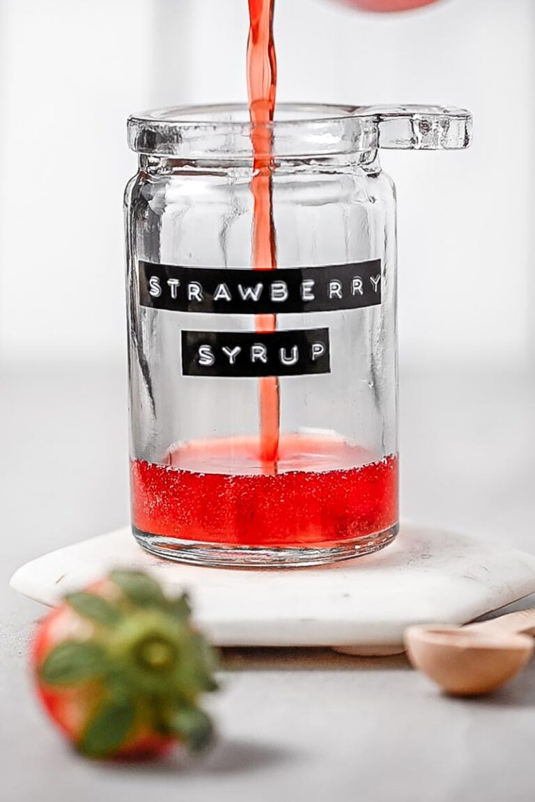 Strawberry Simple Syrup for Cocktails, Coffee & Drinks