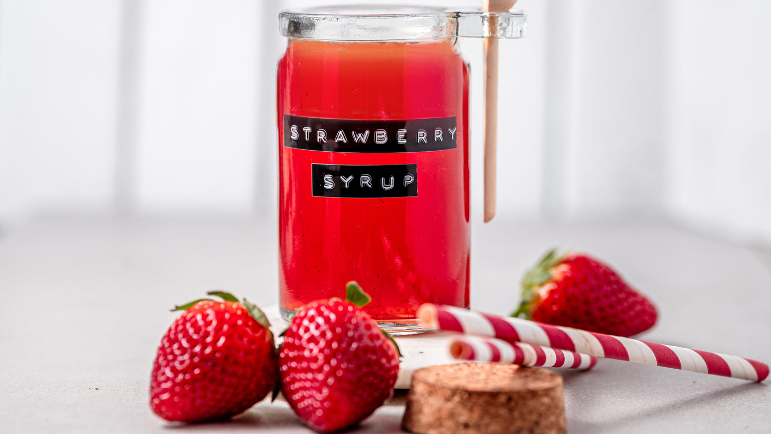 Strawberry Simple Syrup for Cocktails, Coffee & Drinks