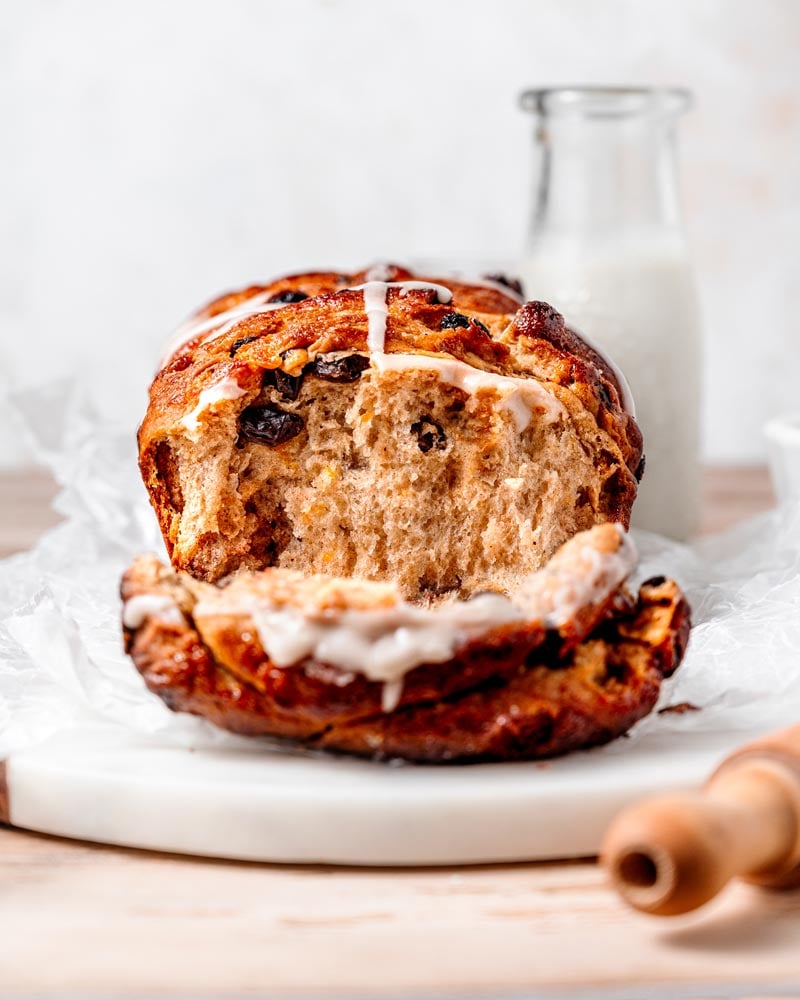 Pull-Apart Hot Cross Bun Loaf
