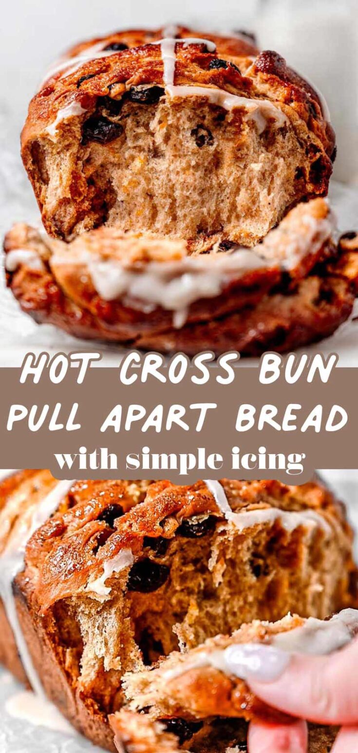 Pull-Apart Hot Cross Bun Loaf