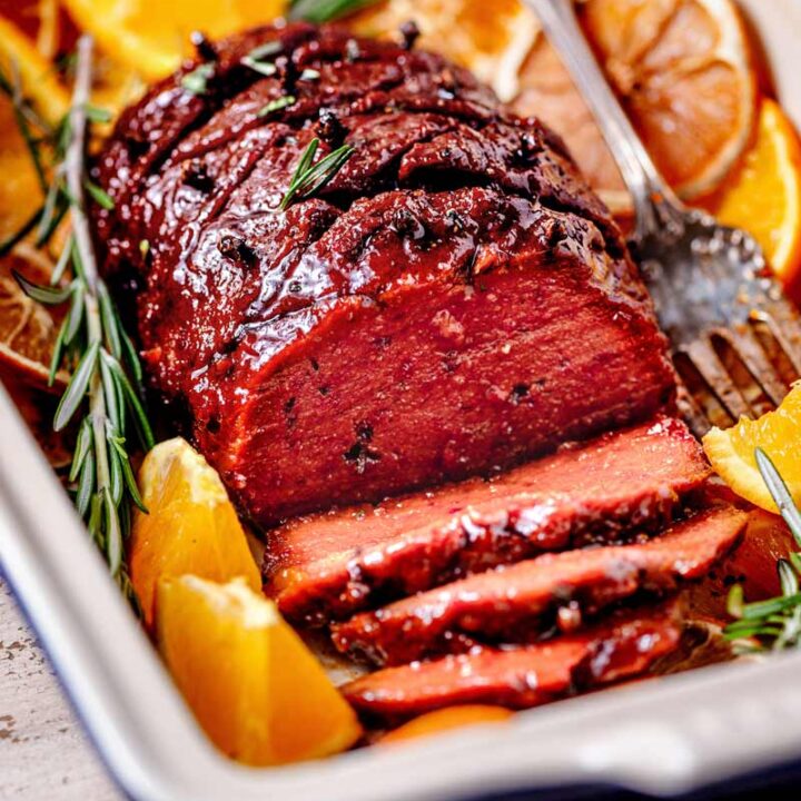 Vegan Ham with Marmalade Glaze (Seitan)