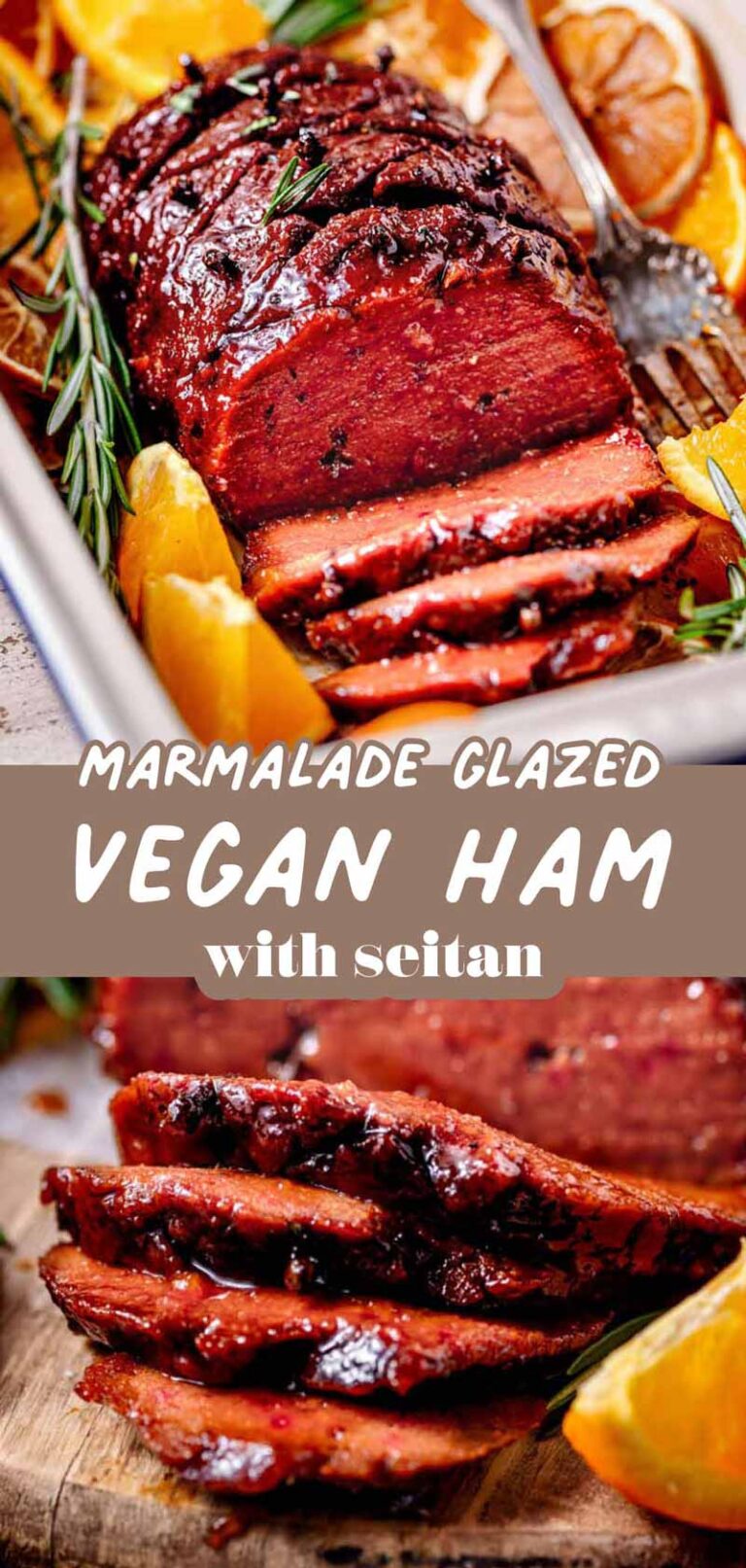 Vegan Ham with Marmalade Glaze (Seitan)