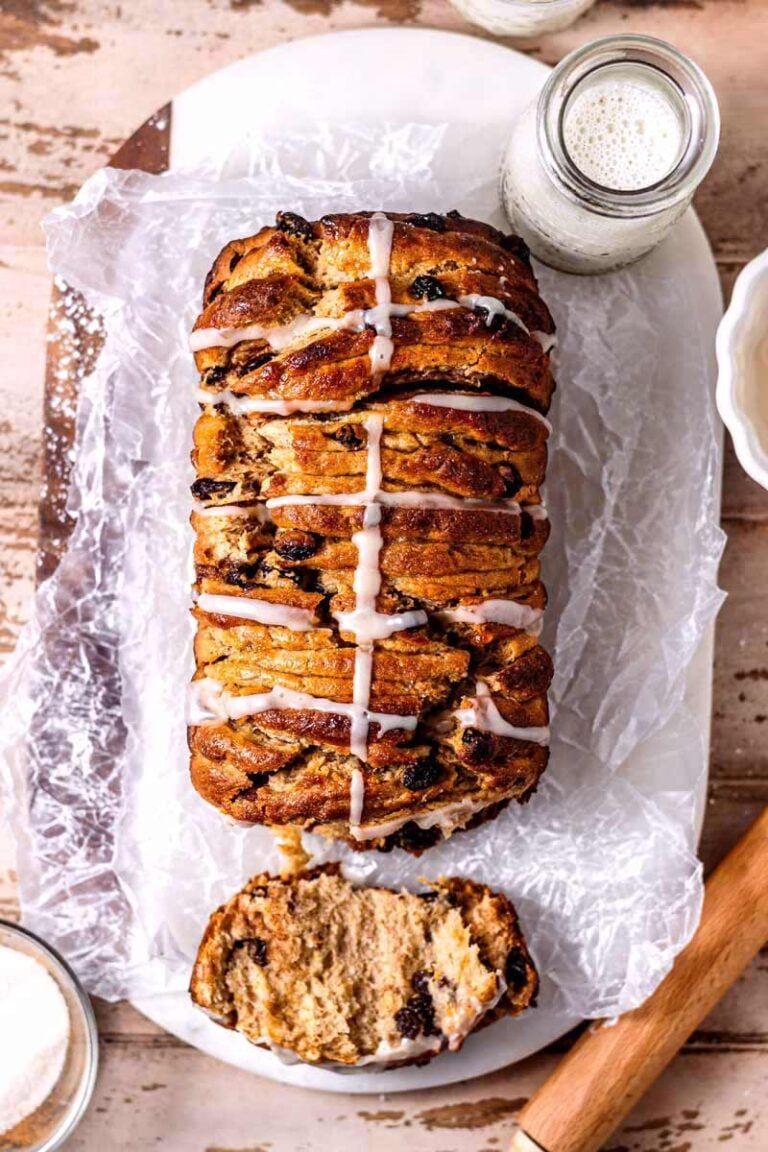 Pull-Apart Hot Cross Bun Loaf
