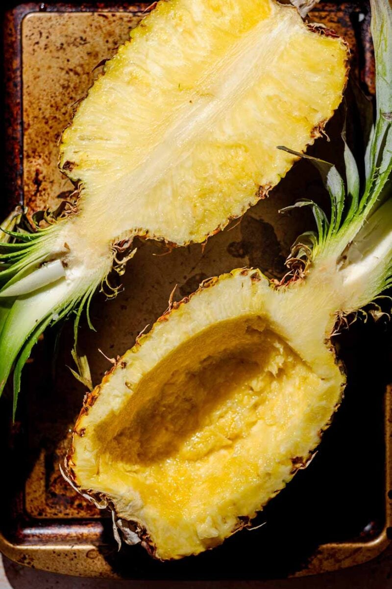 Teriyaki Fried Rice Pineapple Bowls