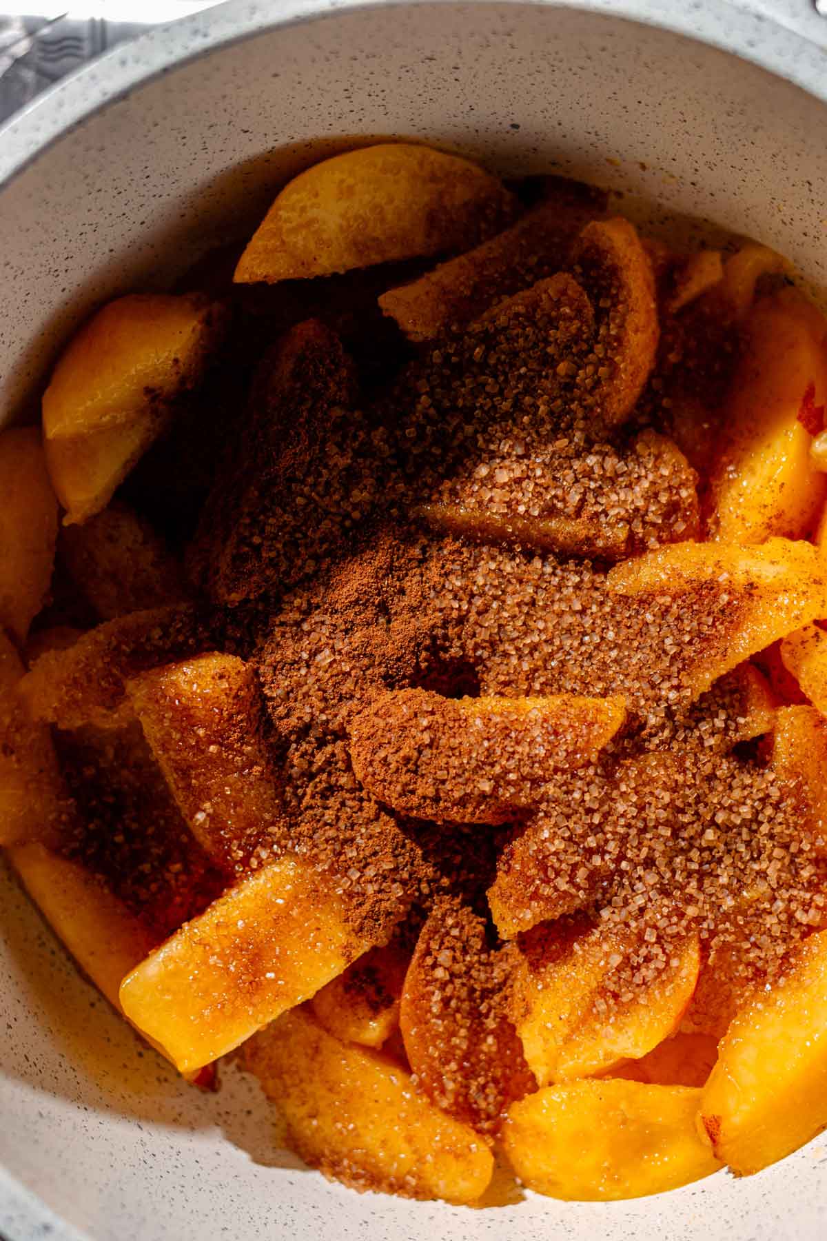 Glazed Stovetop Stewed Peaches