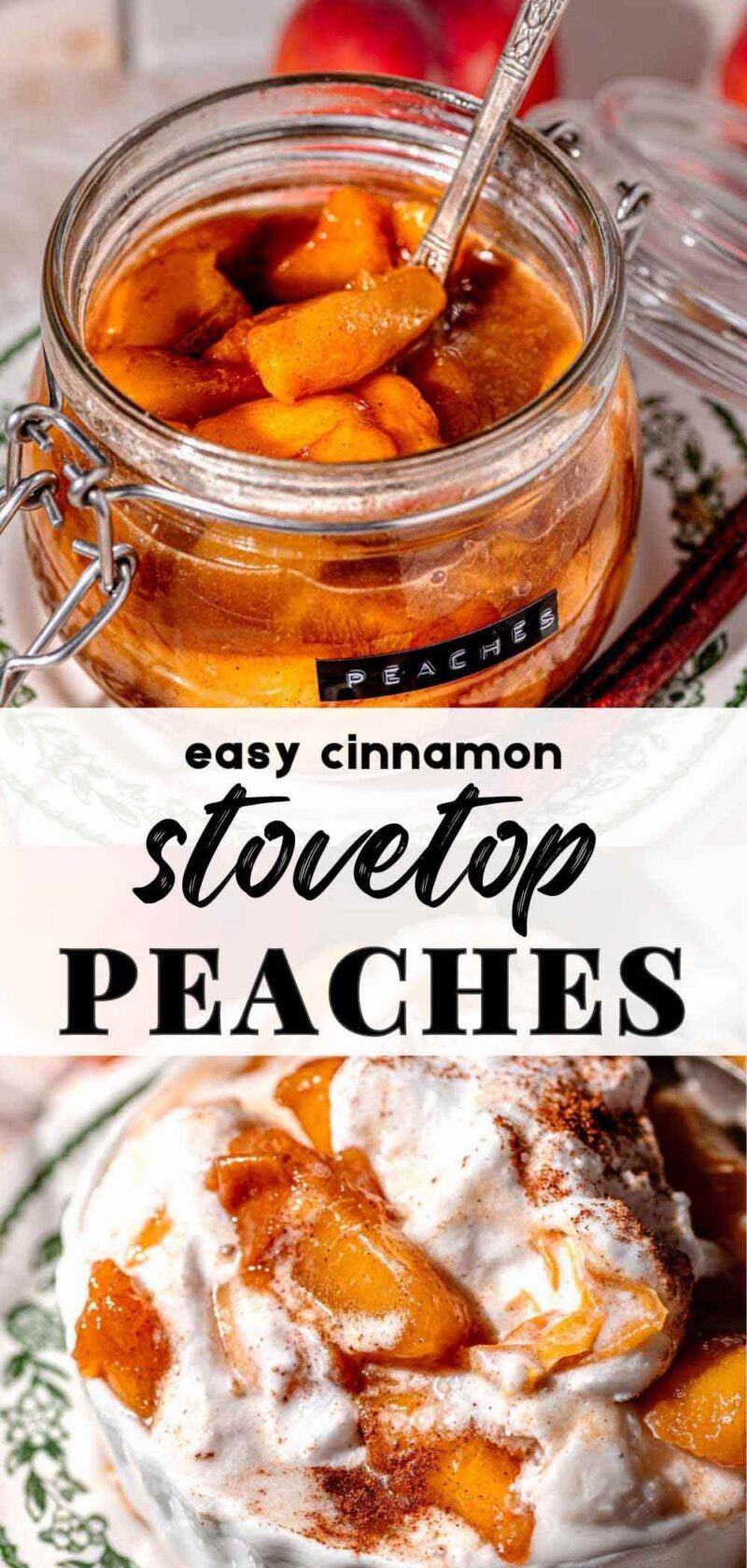 Glazed Stovetop Stewed Peaches