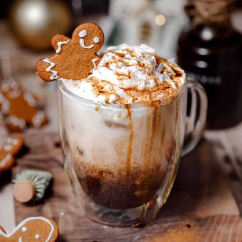 Gingerbread Oatmilk Chai Tea Latte {Starbucks Copycat}