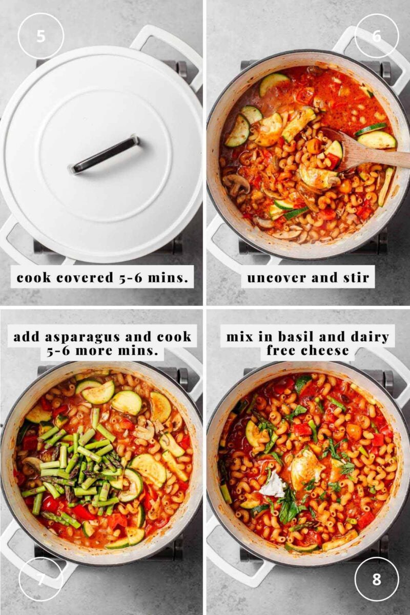 One Pot Vegetable Pasta with Creamy Tomato Sauce
