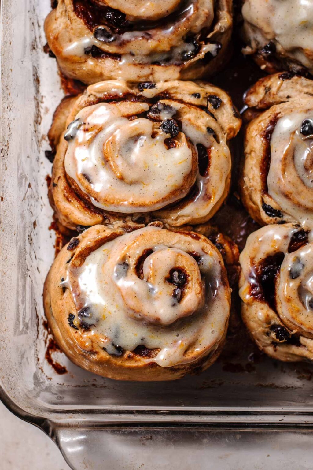 Cinnamon Raisin Rolls with Cream Cheese Icing