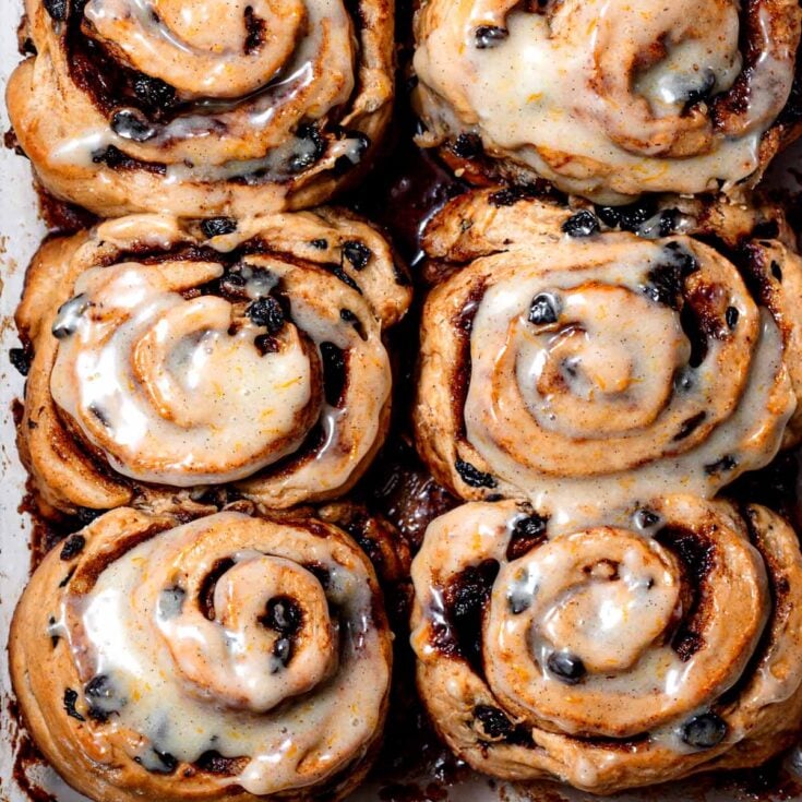 Cinnamon Raisin Rolls with Cream Cheese Icing
