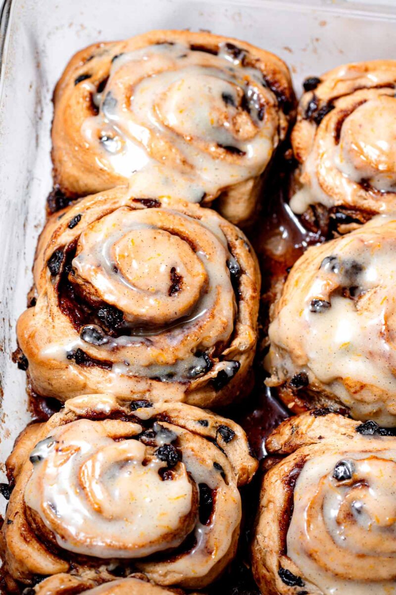 Cinnamon Raisin Rolls with Cream Cheese Icing