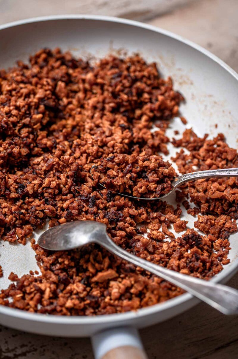 Vegan Ground Beef Crumbles with TVP (Easy & High Protein!)