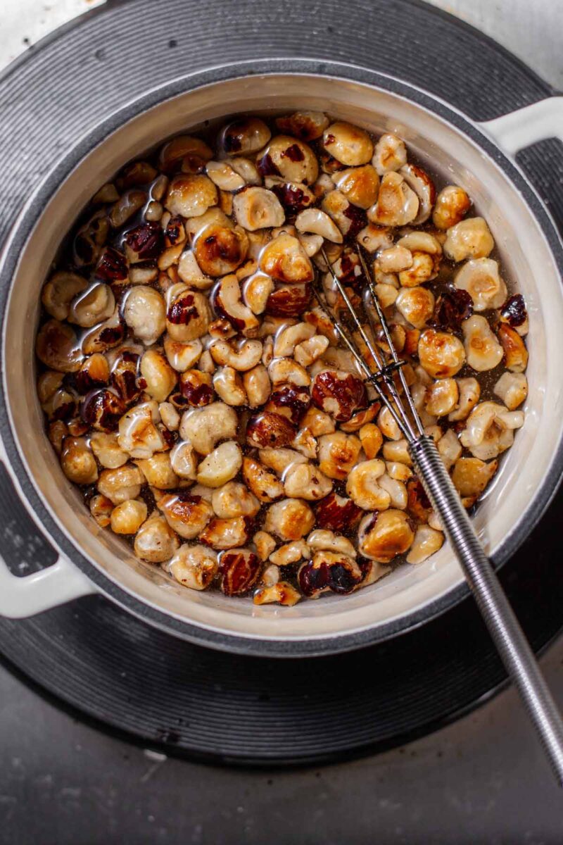 Homemade Hazelnut Simple Syrup for Coffee