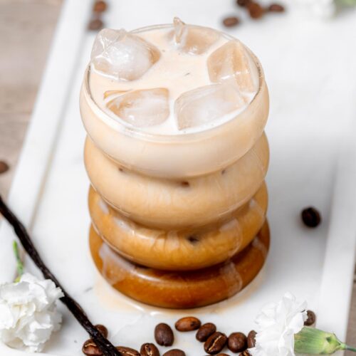 Easy Vanilla Iced Coffee with Homemade Syrup