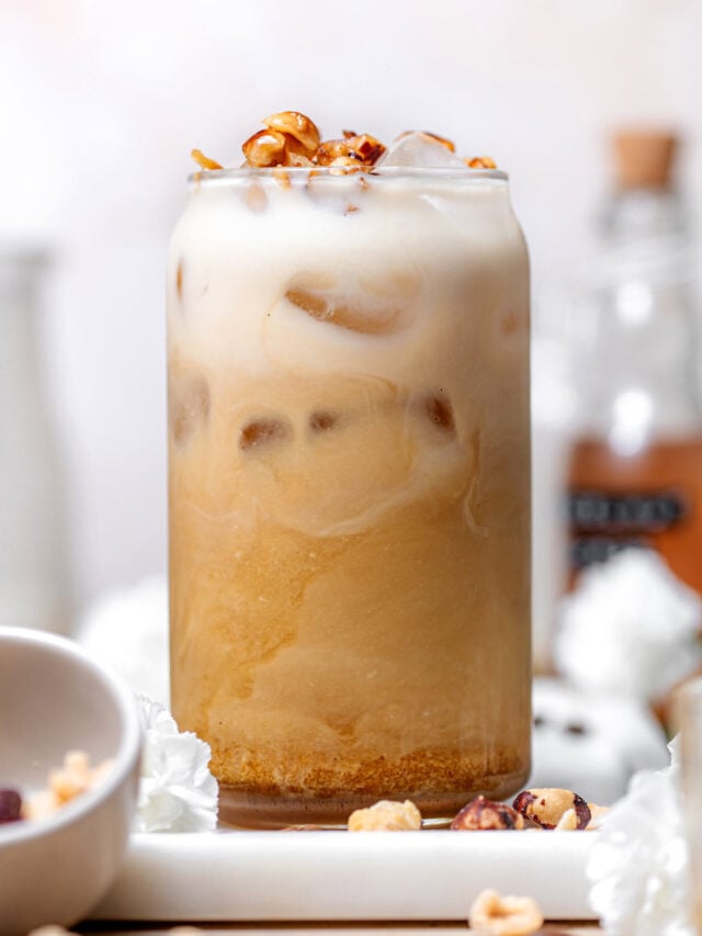 Easy Vanilla Iced Coffee with Homemade Syrup