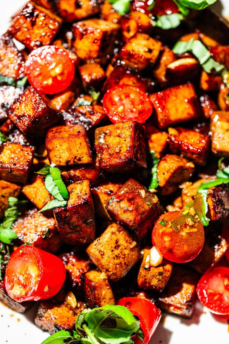 Pan-fried Balsamic Tofu