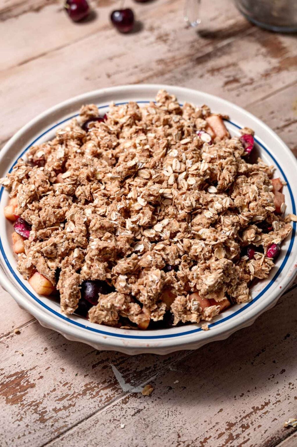 Easy Cherry Apple Crisp