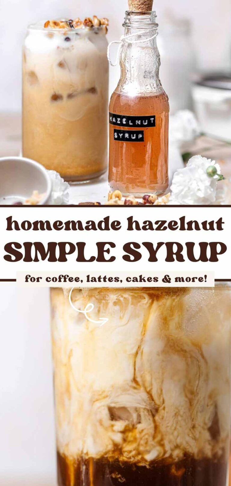 Homemade Hazelnut Simple Syrup for Coffee