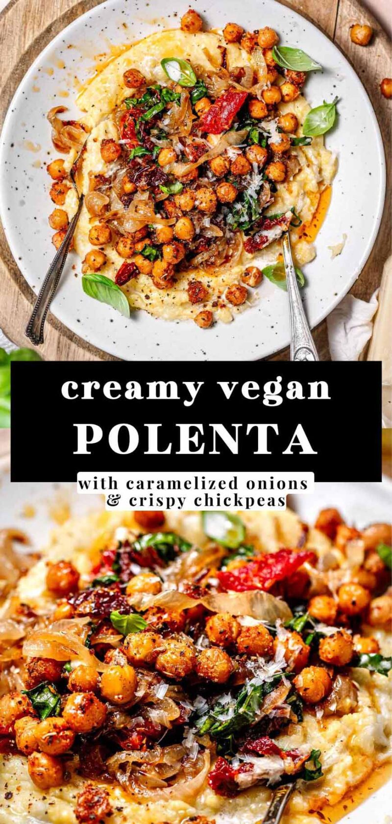 Creamy Vegan Polenta with Caramelized Onions