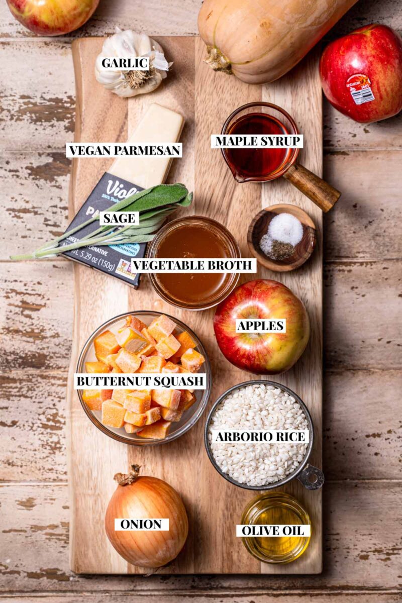 Maple Roasted Butternut Squash and Apple Risotto