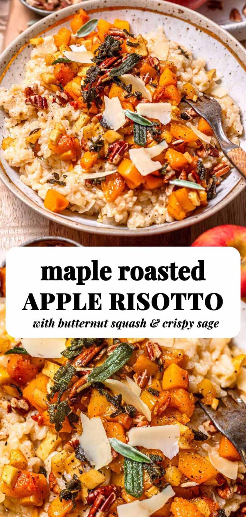 Maple Roasted Butternut Squash and Apple Risotto