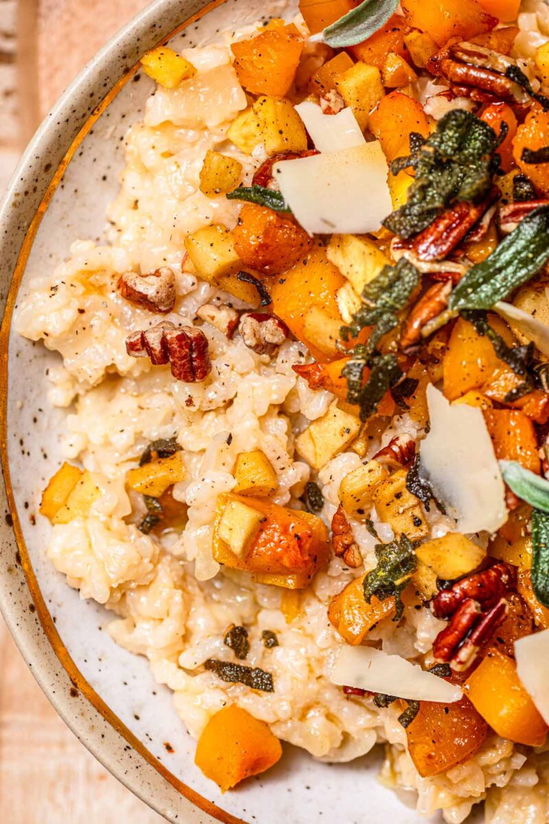 Maple Roasted Butternut Squash and Apple Risotto