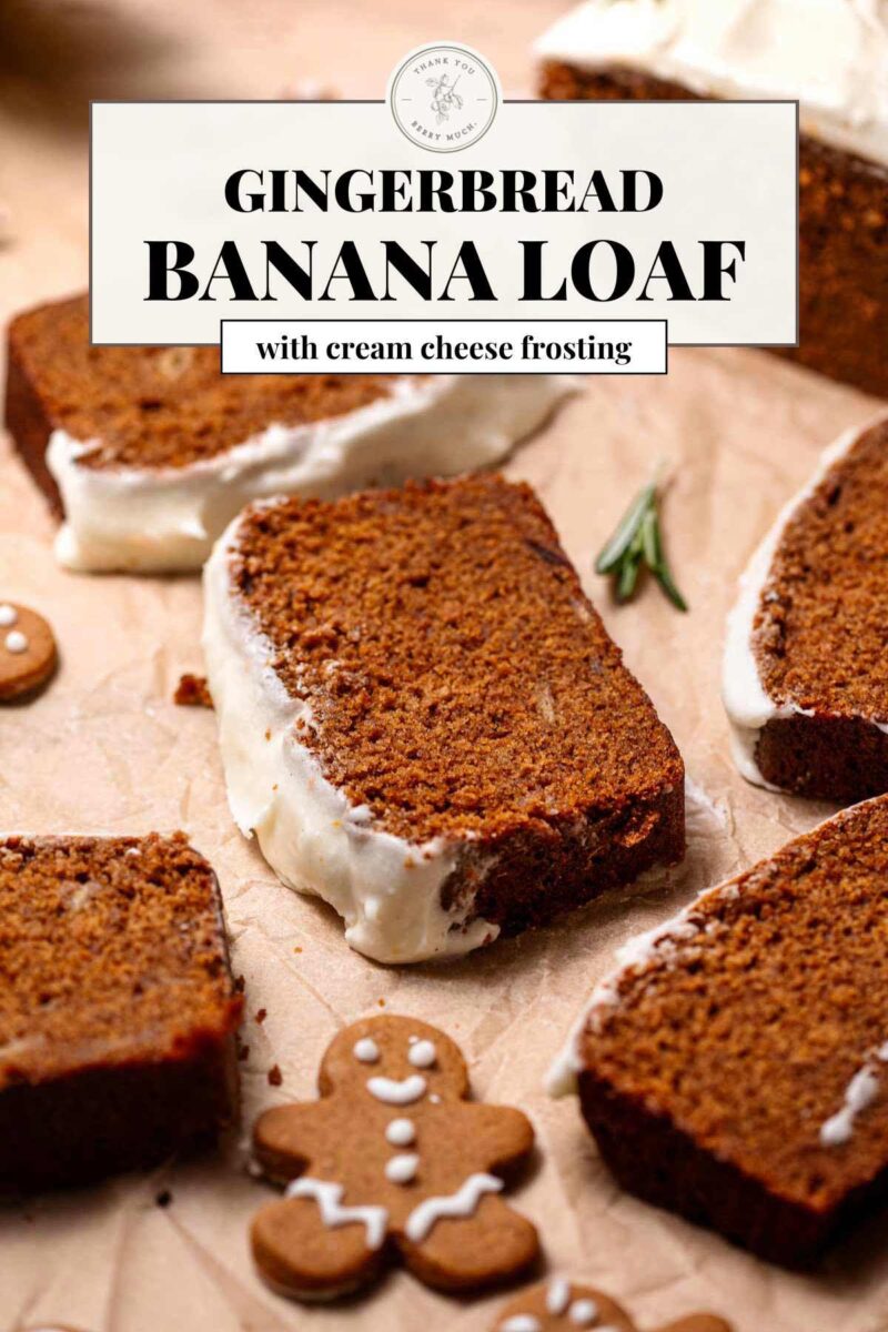 Banana Gingerbread Loaf with Cream Cheese Frosting